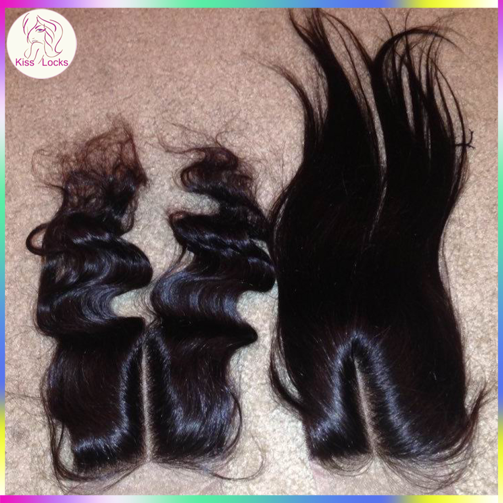 Big Size Lace Closure 5x5 Natural Virgin Straight Hair Swiss Lace ...